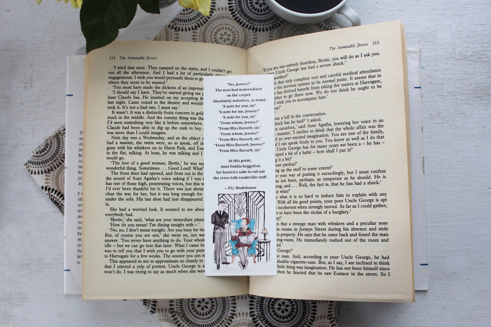Jeeves and Wooster Quote Bookmark, P. G. Wodehouse Bookmark, Jeeves and ...