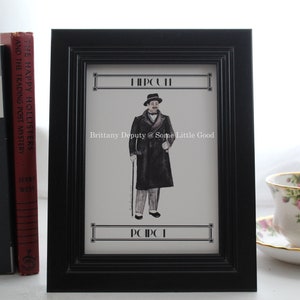 Hercule Poirot Watercolor Art Print, Agatha Christie, Book Club Gift - Etsy