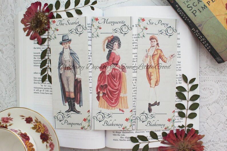 The Scarlet Pimpernel Bookmark, Sir Percy Blakeney and Marguerite Book ...