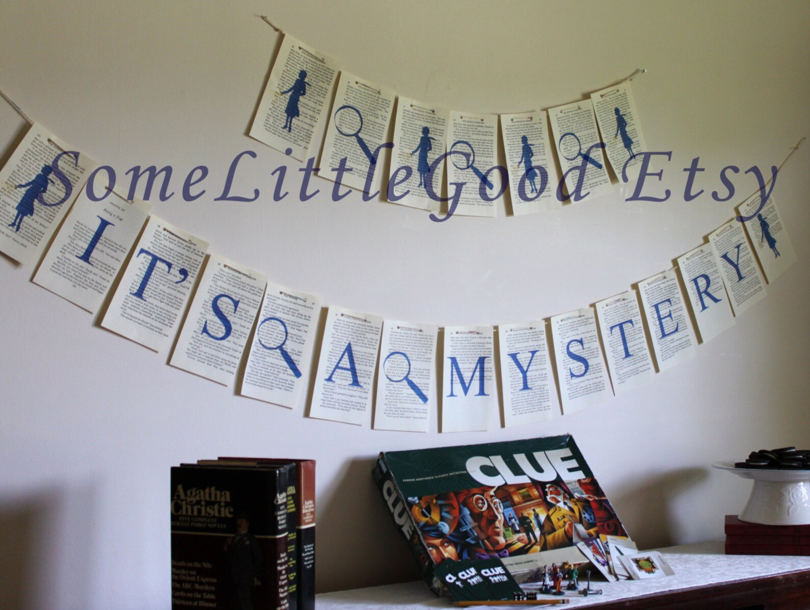 It's a Mystery Garland COMBO Set of Two Banners, Girl or Boy Detective ...