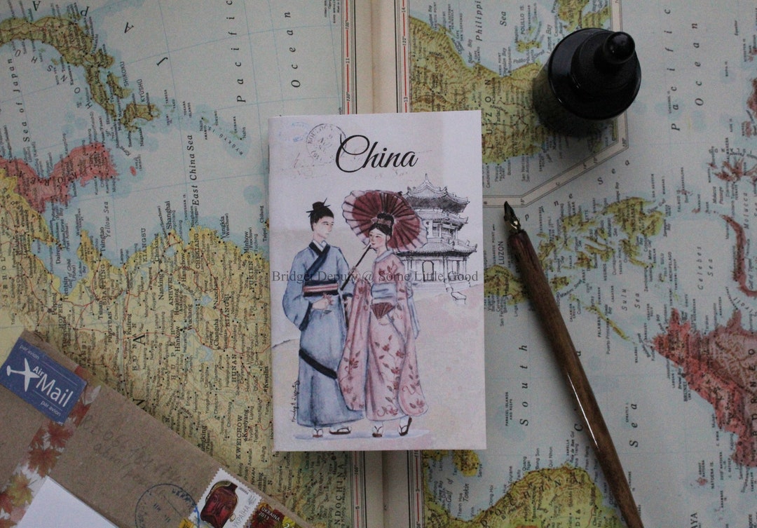 China Travel Notebook, Asia Travel Blank Journal, Travel Map Pocket ...