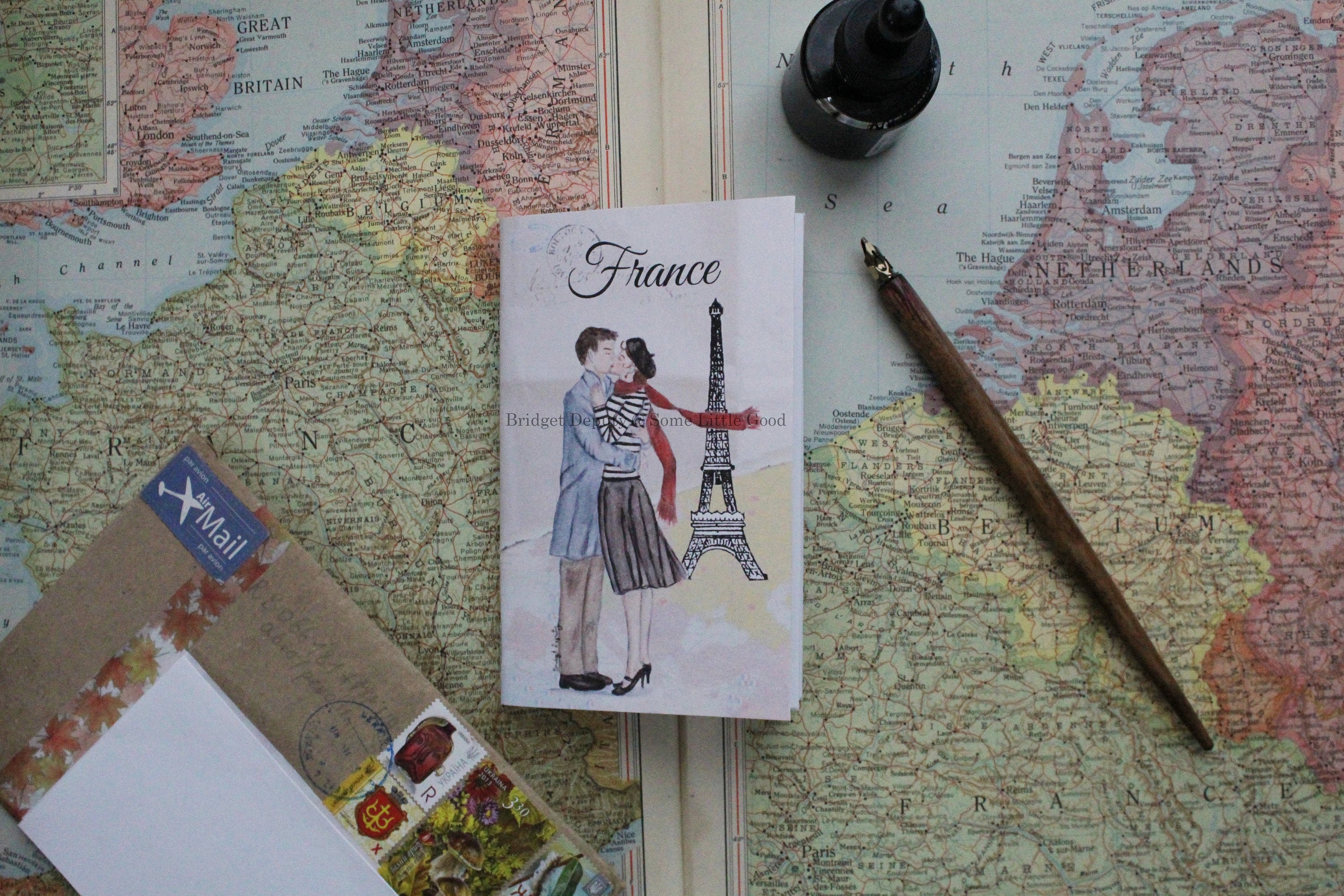 French Travel Notebook Paris Blank Journal Travel Pocket | Etsy