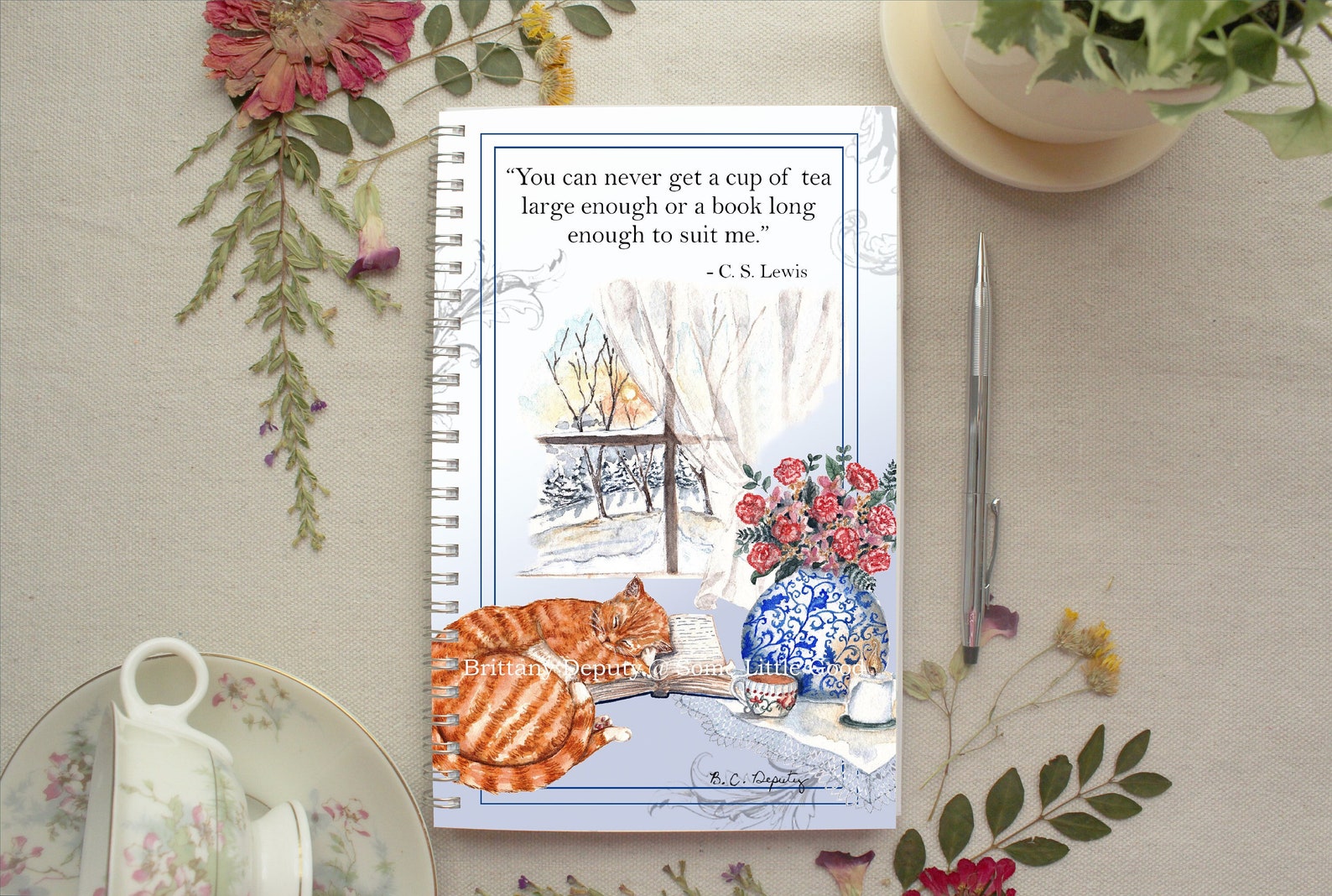 Cozy Cat Reading Journal, Soft-cover Bookish Reading Tracker Journal ...