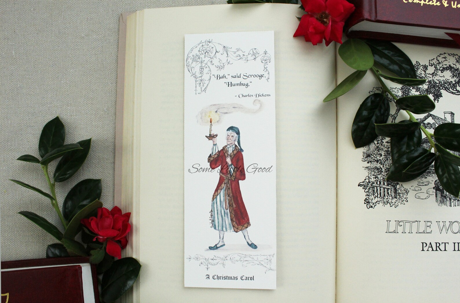 A Christmas Carol Bookmarks, Ebenezer Scrooge Book Mark, Bob Cratchit ...