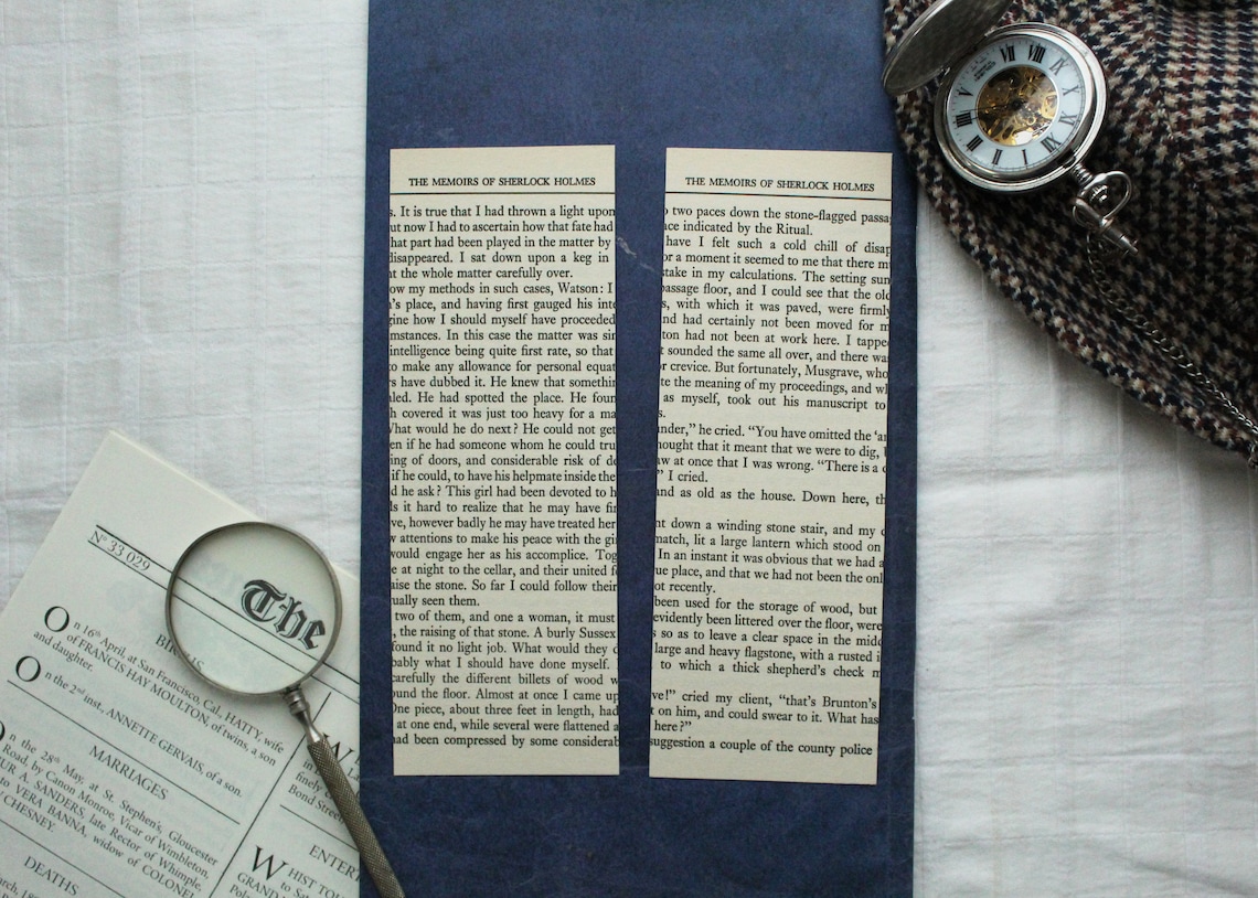 Sherlock Holmes Bookmark Collector's Set Sherlock Holmes | Etsy