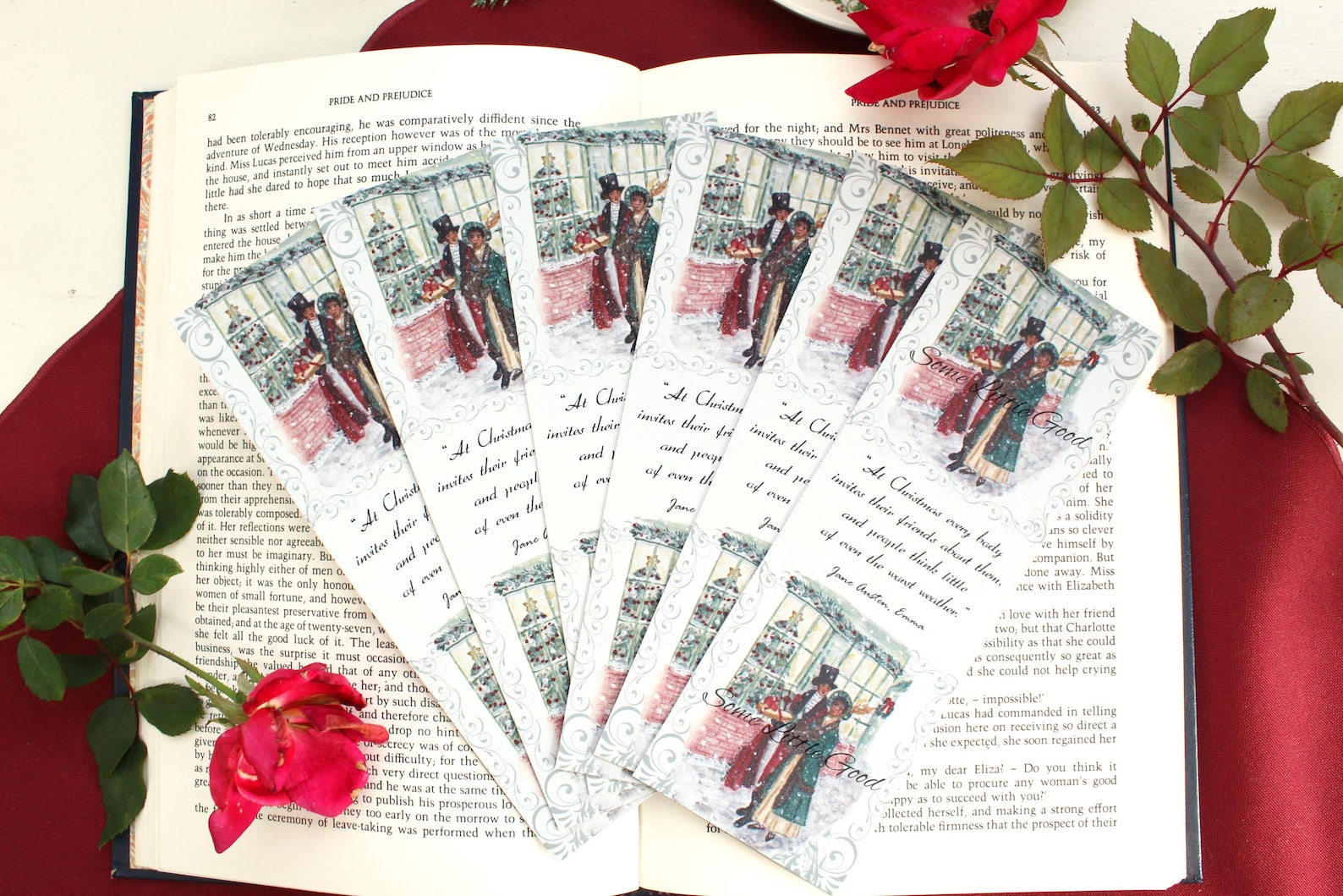 Pemberley Christmas Bookmarks, Pride and Prejudice Book Mark, Jane ...