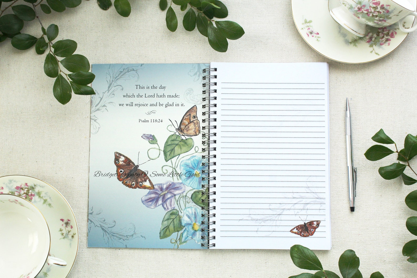 Blackberry Wren Spiral Notebook, Soft-cover Bird Scripture Journal ...
