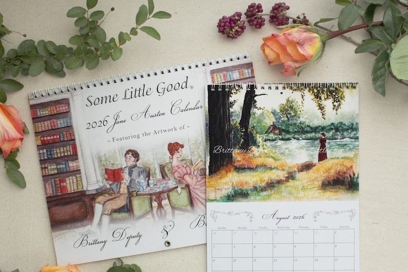 2026 Jane Austen Watercolor Calendar: Large 11x17 or Small 7.25x11 - Etsy