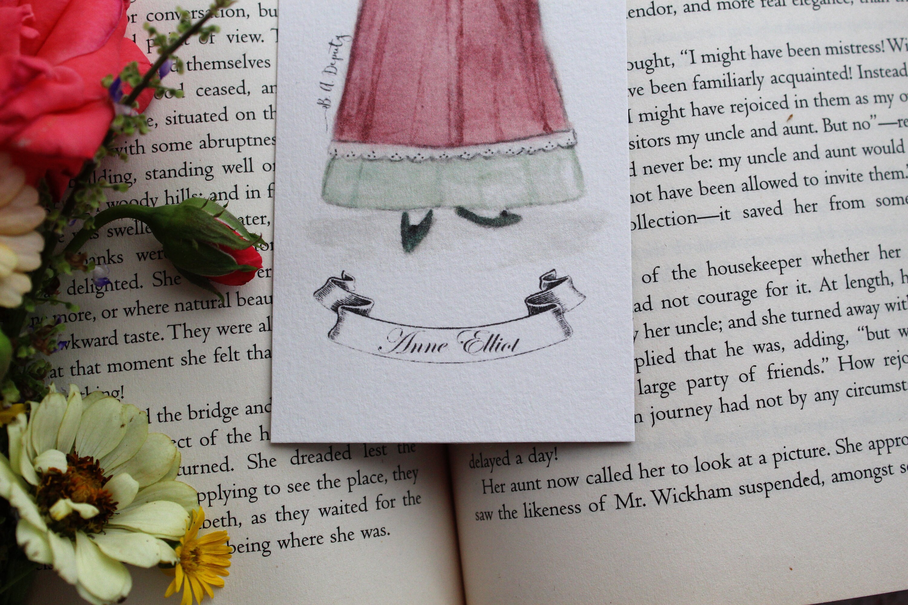 Anne Elliot Bookmark, Persuasion Book Mark, Jane Austen Bookmark, Book ...