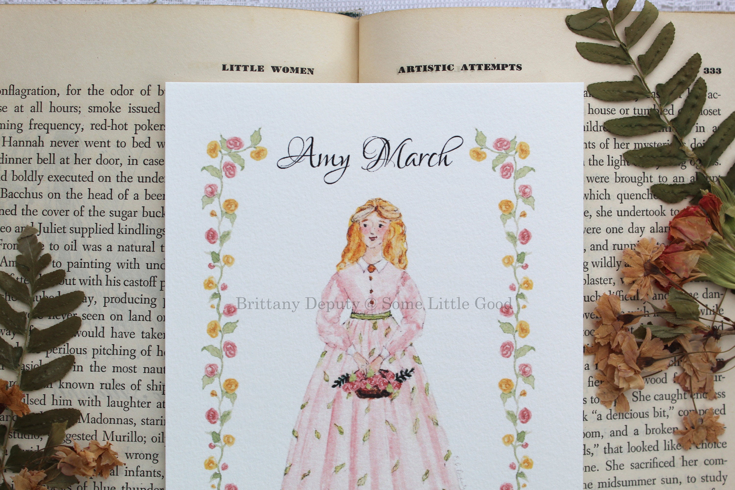 Amy March Art Print Little Women Watercolor Art Little Women | Etsy