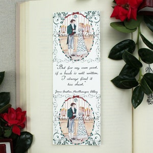 Jane Austen Holiday Bookmarks, Pride and Prejudice Book Mark, Book Club ...