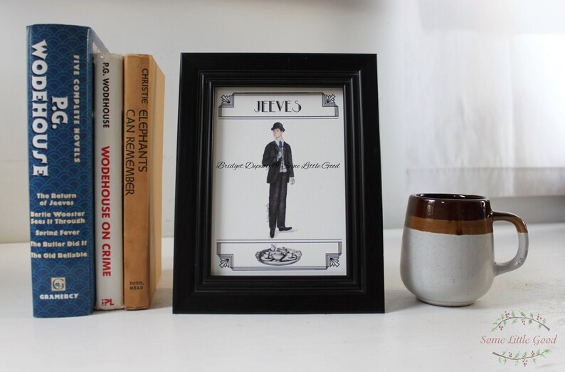 Jeeves Watercolor Art Print, Watercolor Jeeves and Wooster Art, P. G ...
