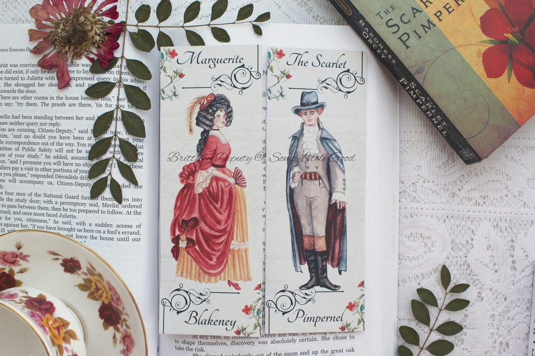 The Scarlet Pimpernel Bookmark, Sir Percy Blakeney and Marguerite Book ...
