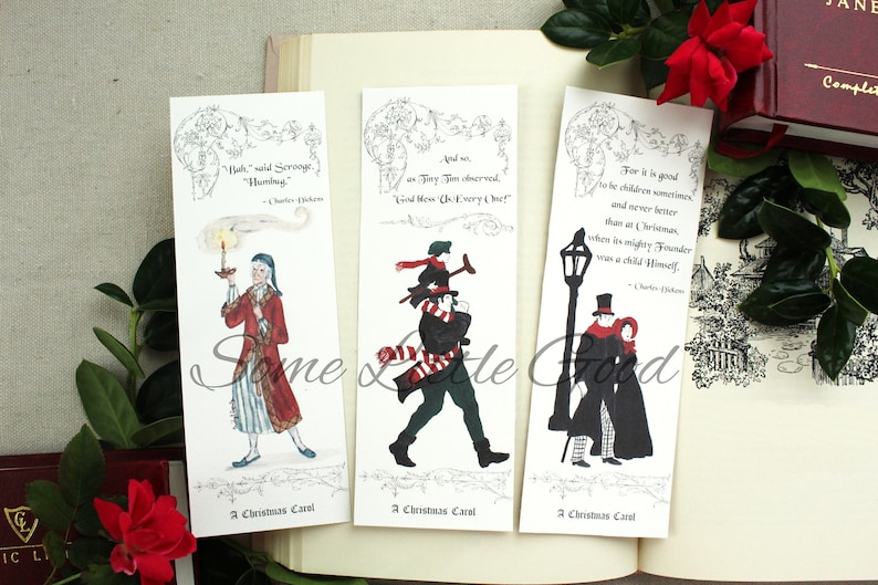 A Christmas Carol Bookmarks, Ebenezer Scrooge Book Mark, Bob Cratchit ...