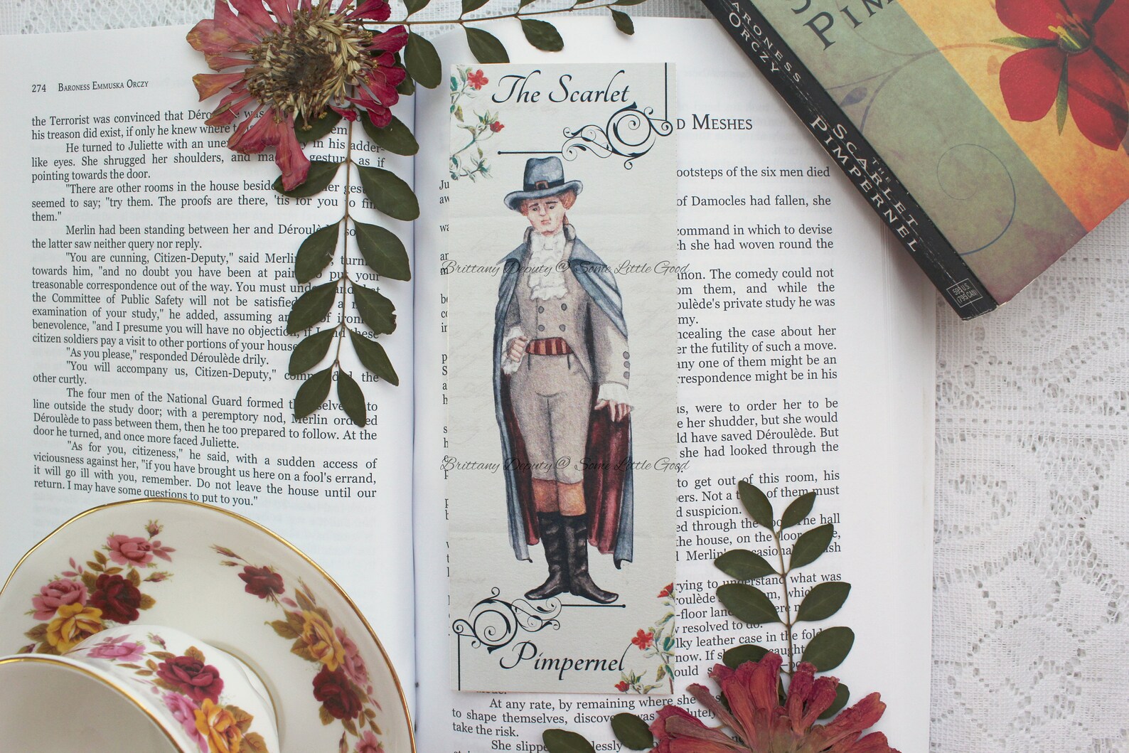 The Scarlet Pimpernel Bookmark, Sir Percy Blakeney and Marguerite Book ...