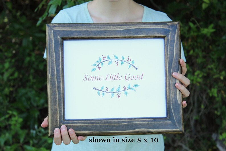 Pine Picture Frame With Decorative Edge, Wooden Stained Frames With ...