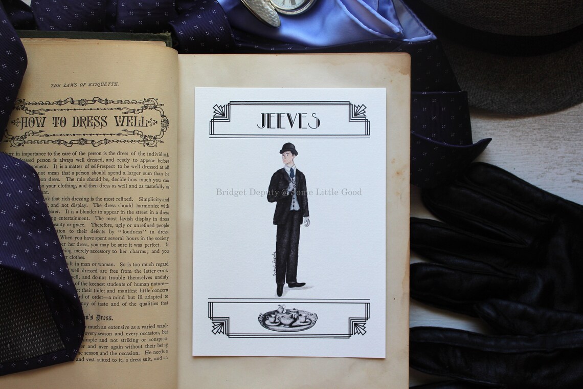 Jeeves Watercolor Art Print Watercolor Jeeves and Wooster | Etsy