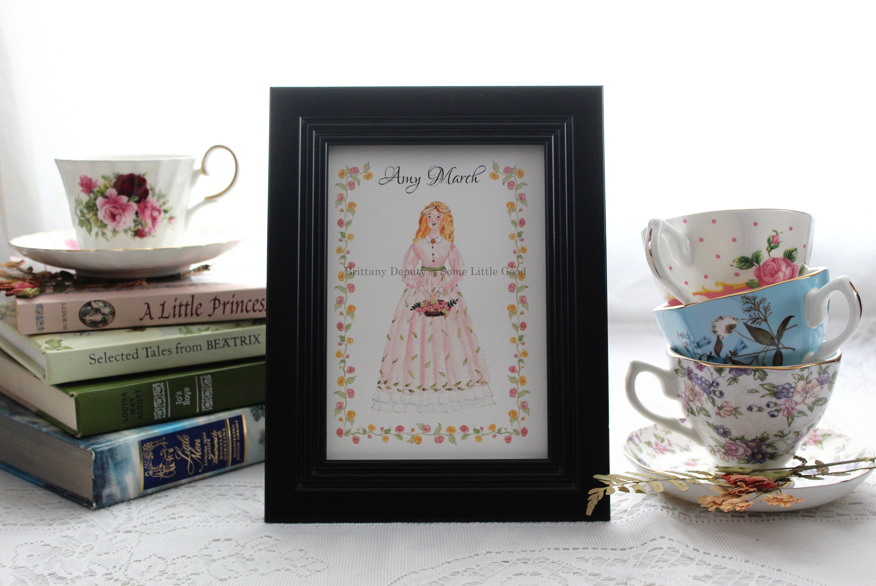 Amy March Art Print Little Women Watercolor Art Little Women | Etsy