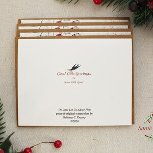 Christmas Cardinals and Deer SET of Cards, Scripture Christmas Cards ...