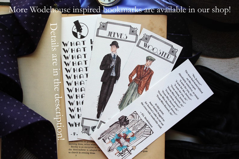 Jeeves and Wooster Quote Bookmark, P. G. Wodehouse Bookmark, Jeeves and ...