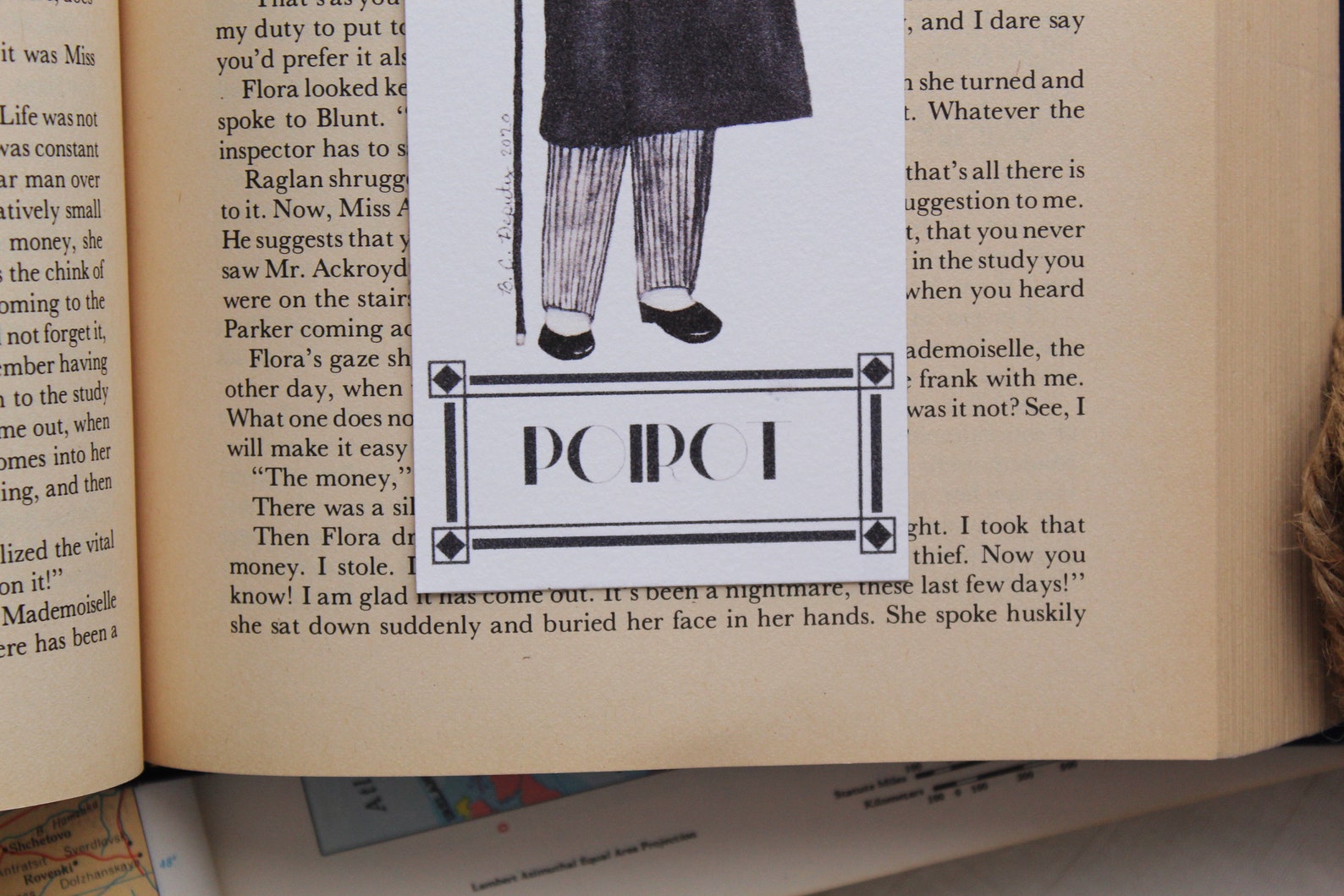 Hercule Poirot Bookmark Poirot Book Mark Agatha Christie | Etsy