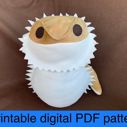Pattern DIY Bearded Dragon Stuffie Sewing Pattern and Tutorial - Etsy