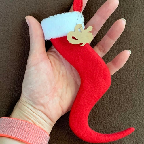 TINY Coiled Snake Tail Shaped Christmas Stocking Ornament - Etsy