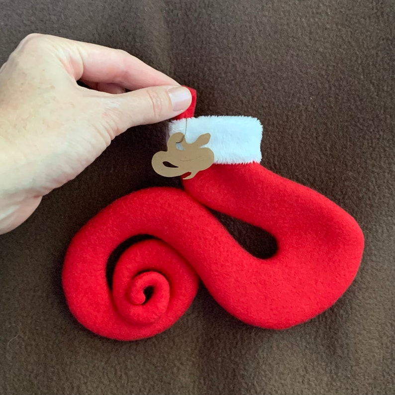 TINY Coiled Snake Tail Shaped Christmas Stocking Ornament - Etsy