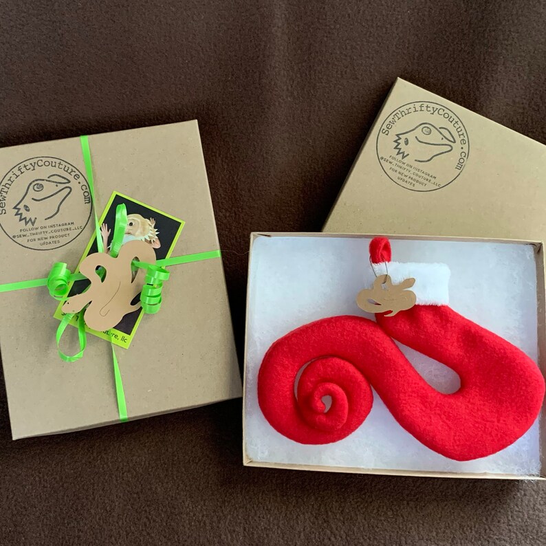TINY Coiled Snake Tail Shaped Christmas Stocking Ornament - Etsy