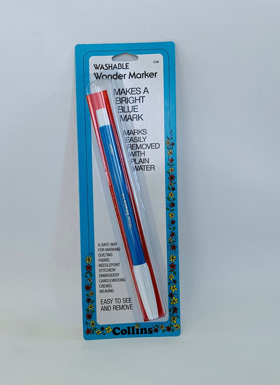 Wash Out Sewing Marker, Collins Washable Wonder Marker, Blue Marker ...