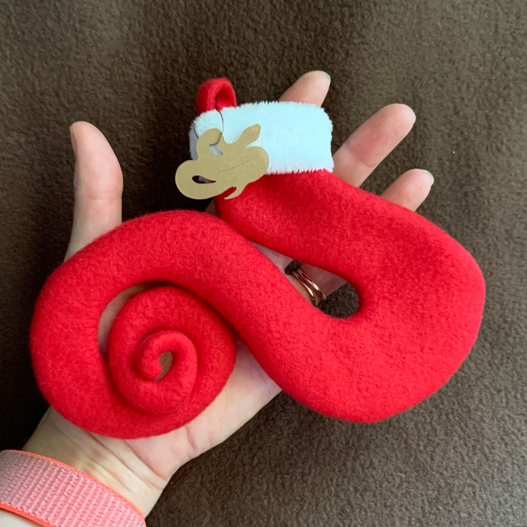 TINY Coiled Snake Tail Shaped Christmas Stocking, Ornament, Reptile ...