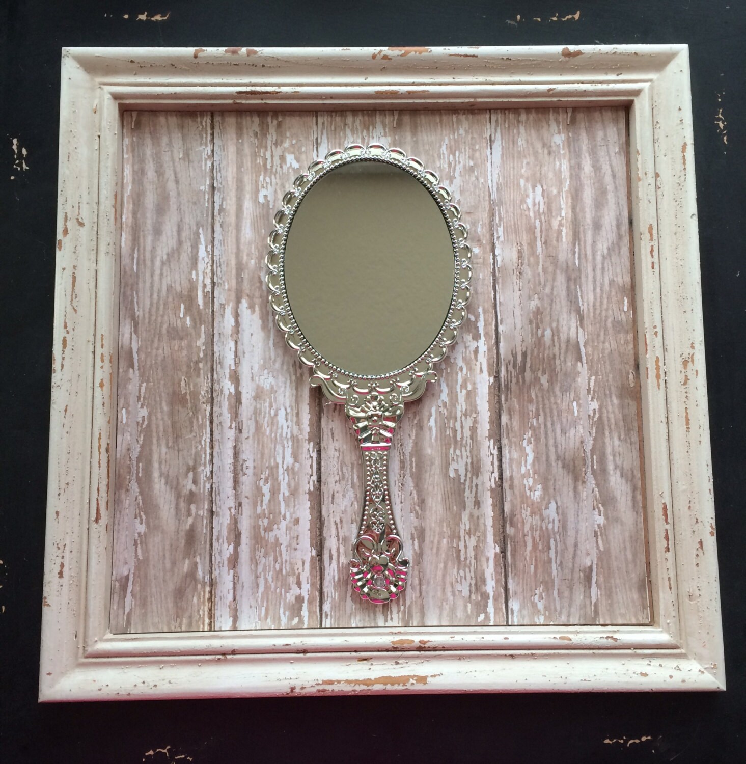 Princess Vanity Hand Mirror With Stacked Boutique Bow and Sequin Bow ...