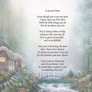Personalization Poem A Second Mom - Etsy