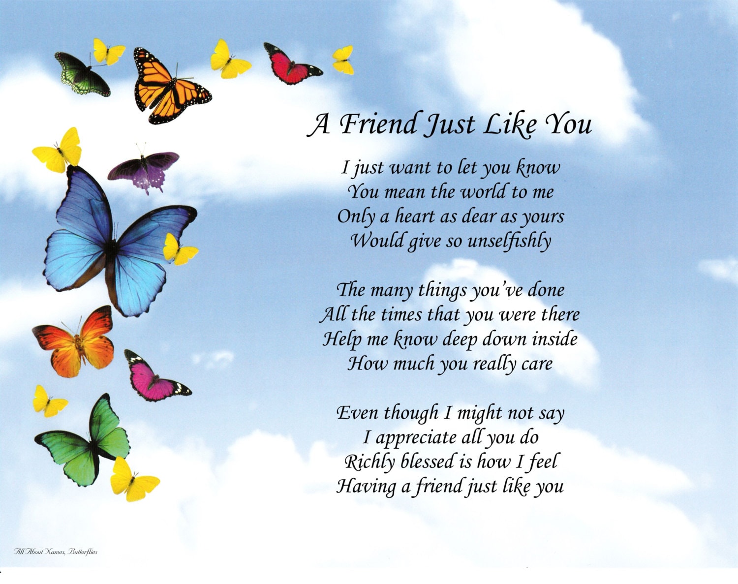 Inspirational Poem A Friend Just Like You - Etsy