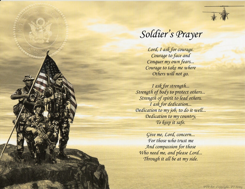Military Poem Soldier's Prayer - Etsy