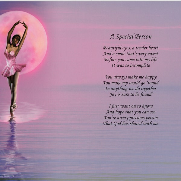Special Person Poem - Etsy