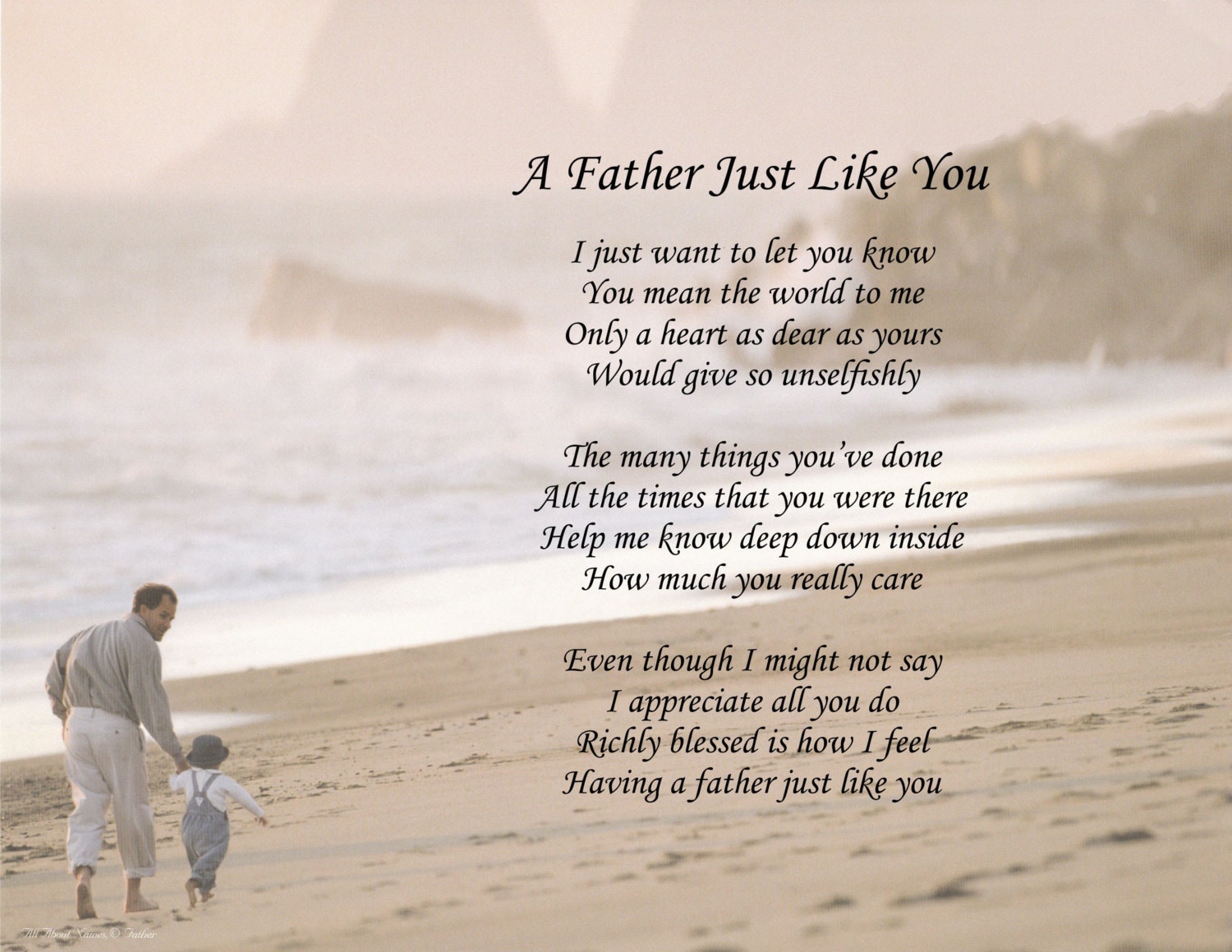 Personalized Poem A Father Just Like You - Etsy