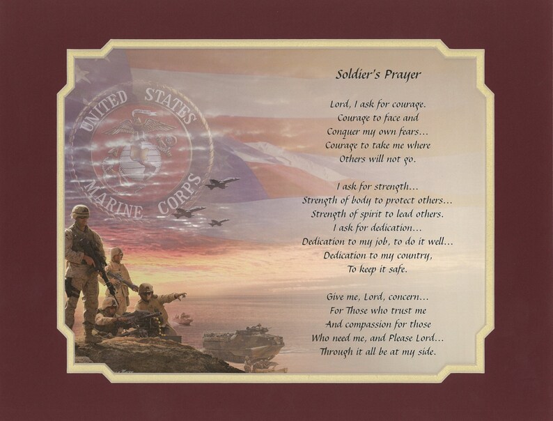 Military Poem-soldier's Prayer - Etsy