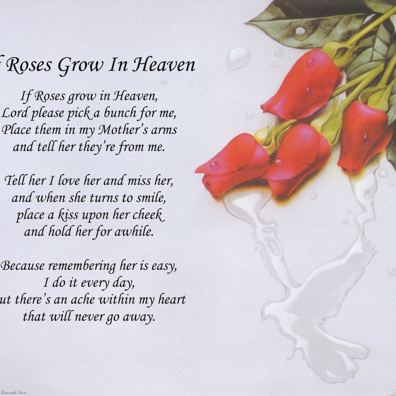 Roses Grow in Heaven - Etsy