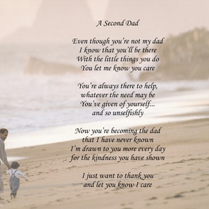Personalized Poem A Second Dad - Etsy