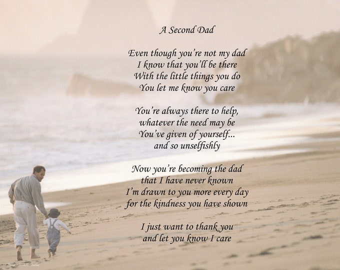Personalized Poem A Second Dad - Etsy
