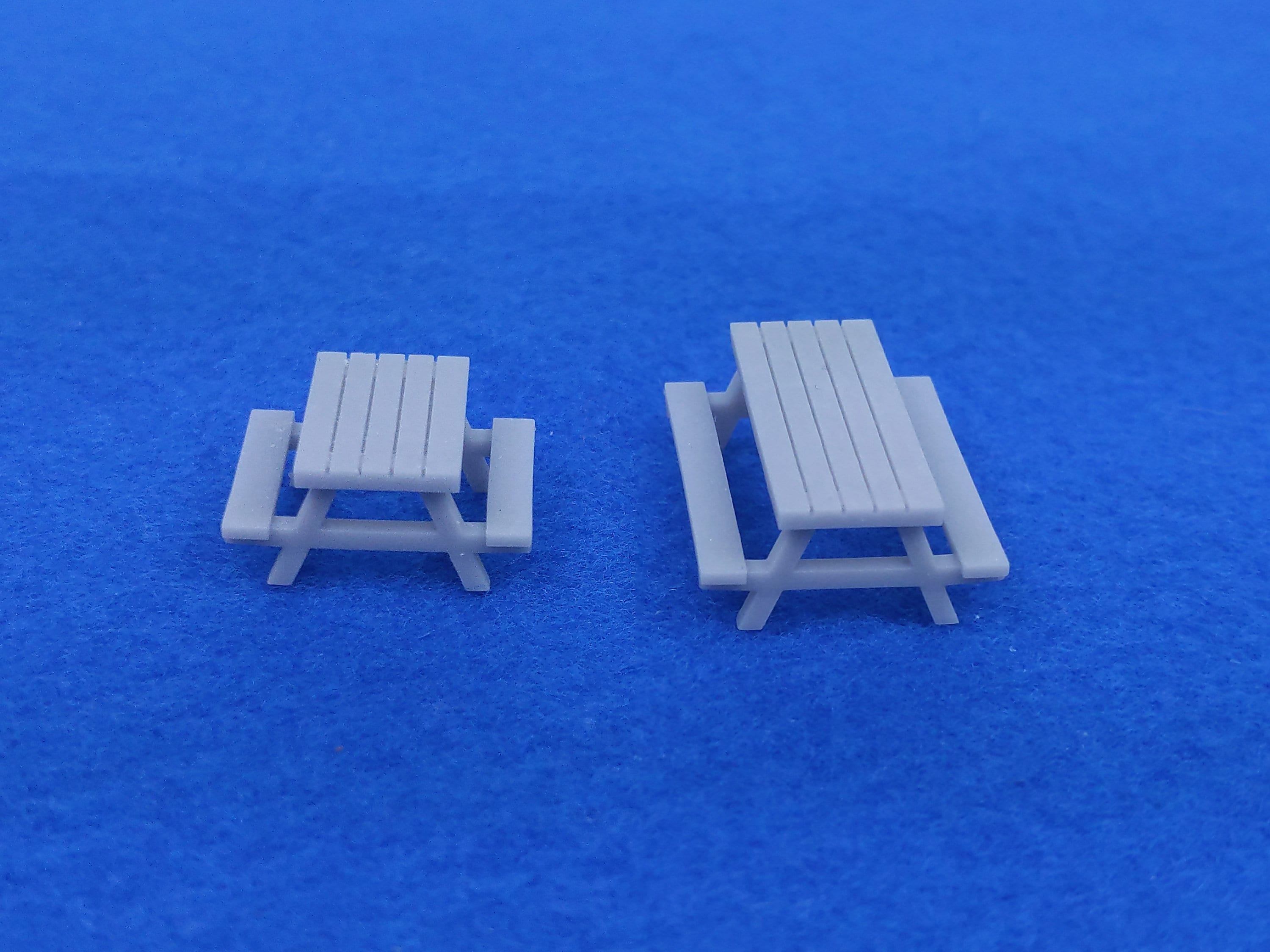 HO Scale 1:87 - 6 NEW Picnic Tables (3 Long, 3 Short), Fully Assembled ...