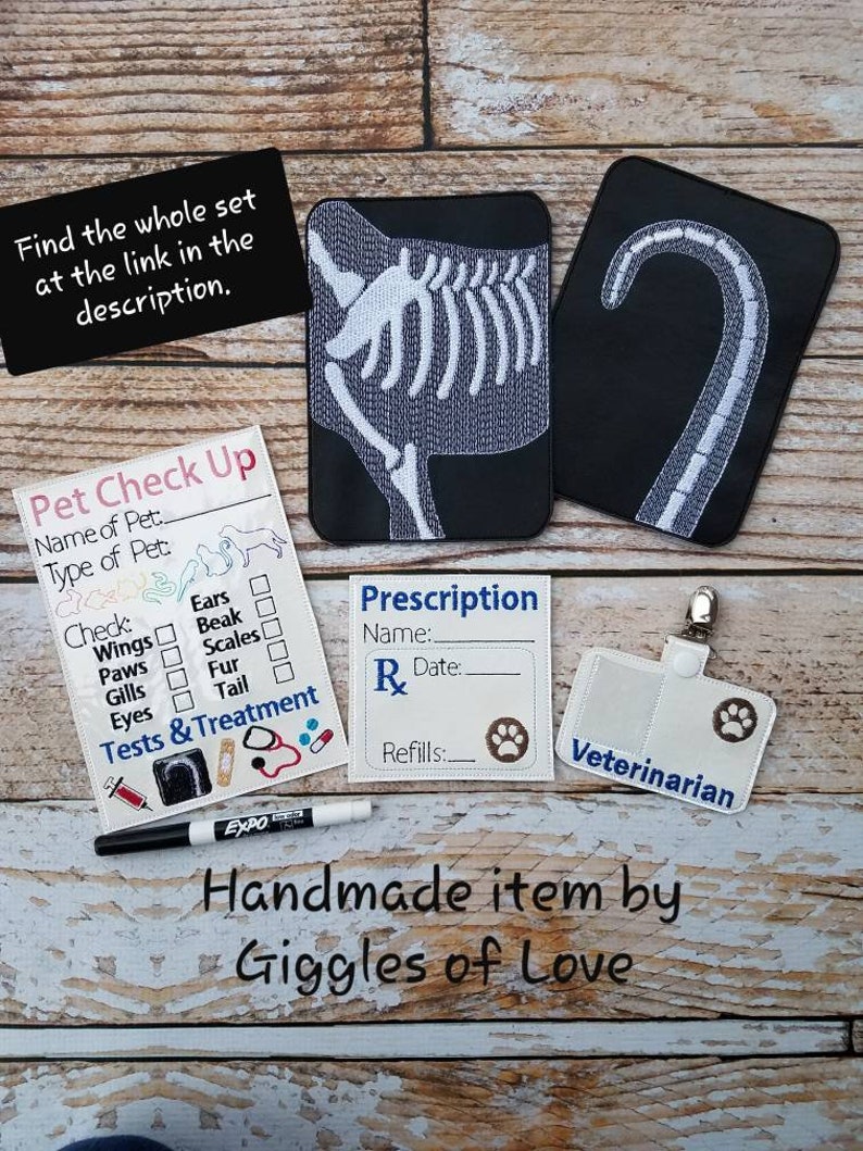 Pretend Play Animal Pet X-ray Set - Vet Veterinarian - Handmade Child ...