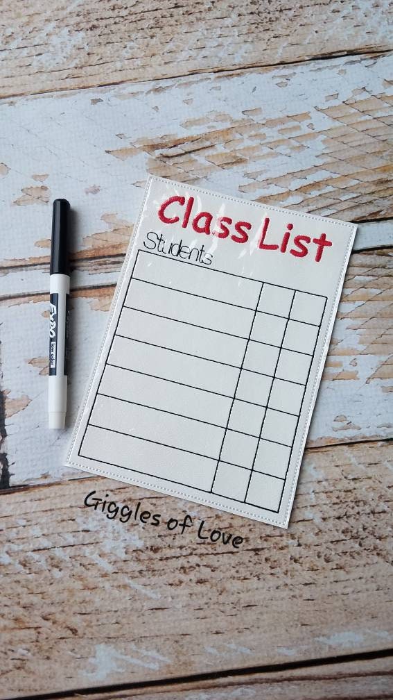 Pretend Play Teacher School Set full Set Embroidery - Etsy