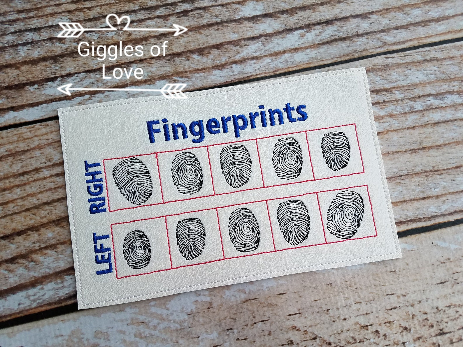 Fingerprint Card: Handmade Pretend Play Detective Toy - Etsy