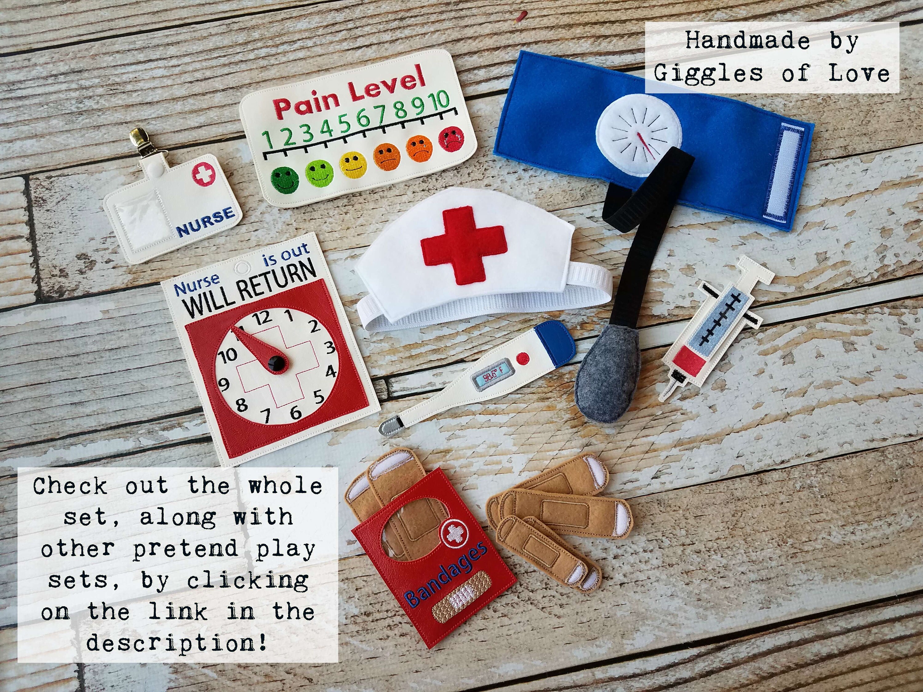 Pretend Play Pain Level Card Embroidery Handmade Child Gift | Etsy