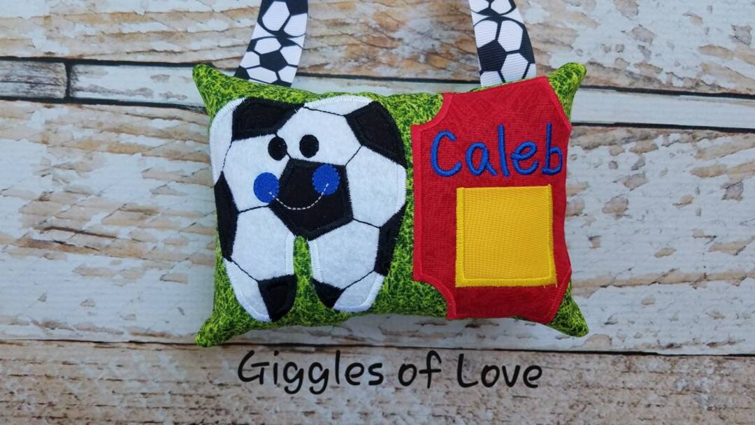 Tooth Fairy Pillow With Pocket (personalized Option) - Soccer - Etsy