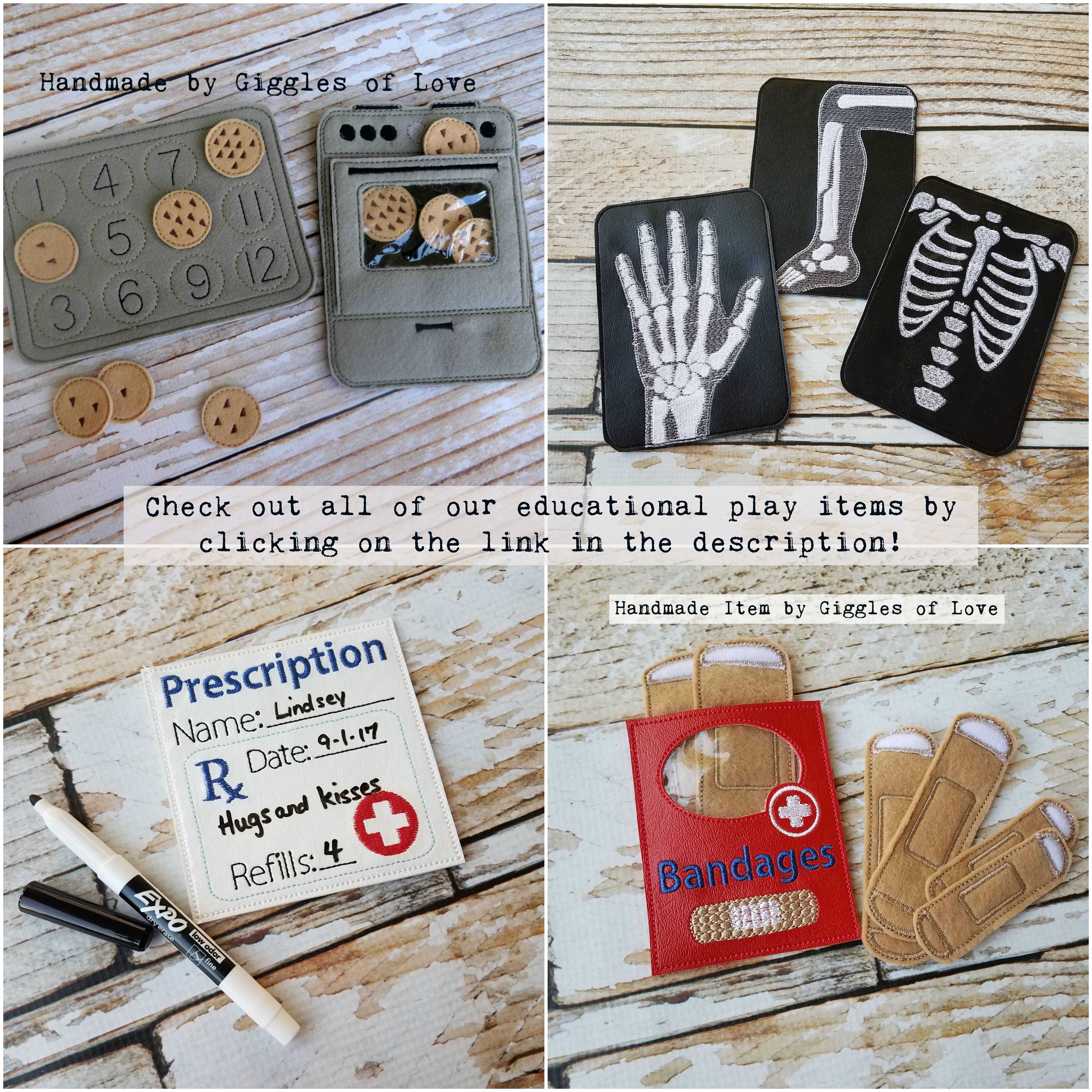 Pretend Play X-ray Set - Handmade Child Gift Doctor Nurse Technician ...