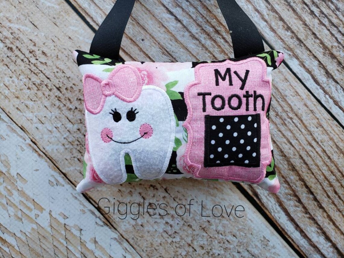 Personalized Tooth Fairy Pillow W/front Pocket Girl Tooth - Etsy