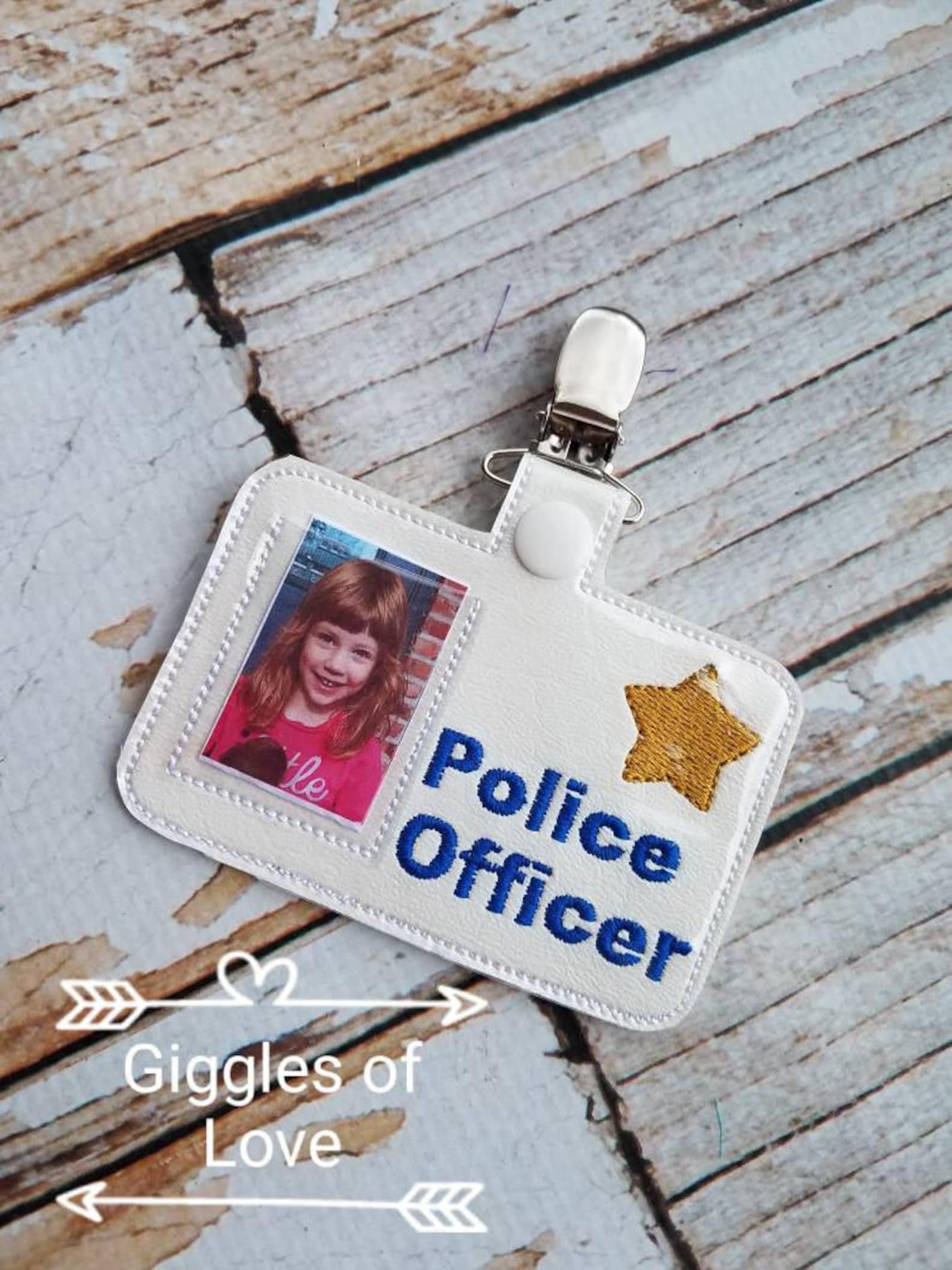 Pretend Play Police Officer Name Badge Handmade Child Gift - Etsy